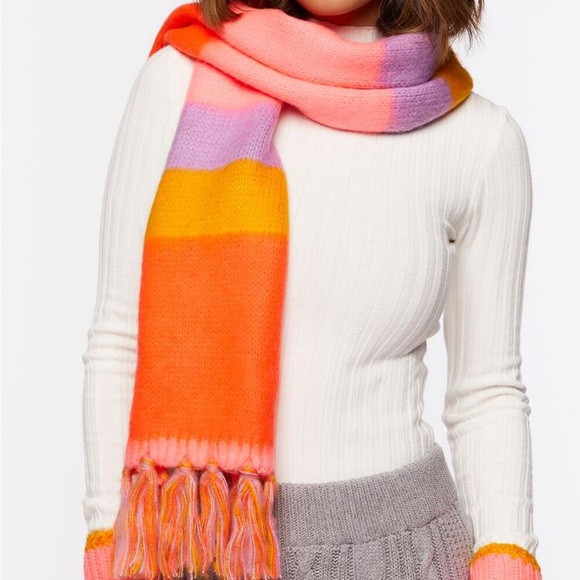Accessories | New Colorblock Tassel Scarf | Poshmark